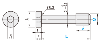 GUTBT2-2.5-4 | Captive Panel Hex Socket Head Cap Screws - Low Head ...